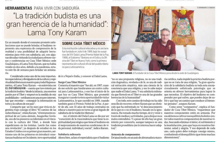 “La tradición budista es una gran herencia de la humanidad”: Lama Tony ...